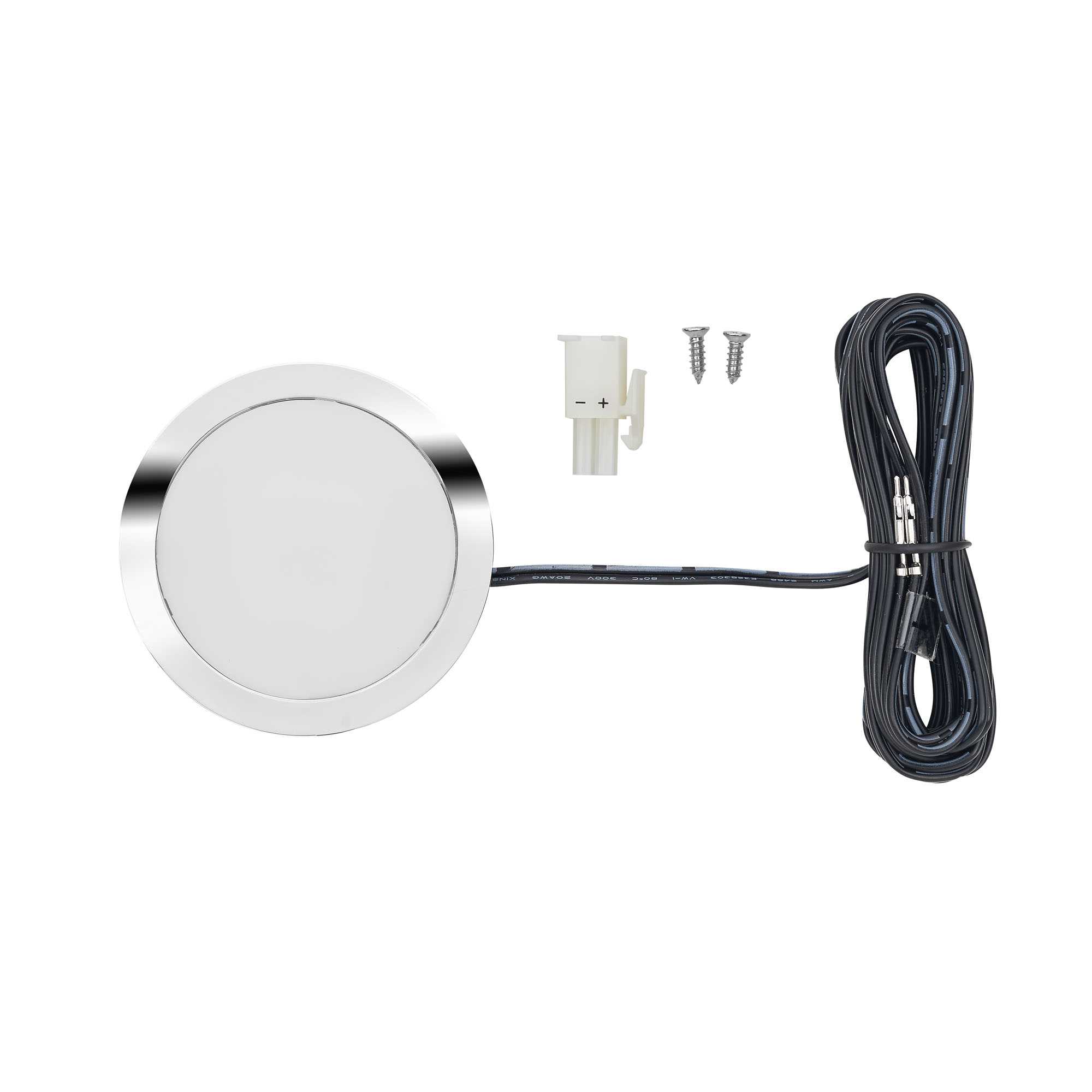 Rev-A-Shelf L-POC-3LEDSFR-WCH-1 3W 3000K Chrome LED Pockit Light ...